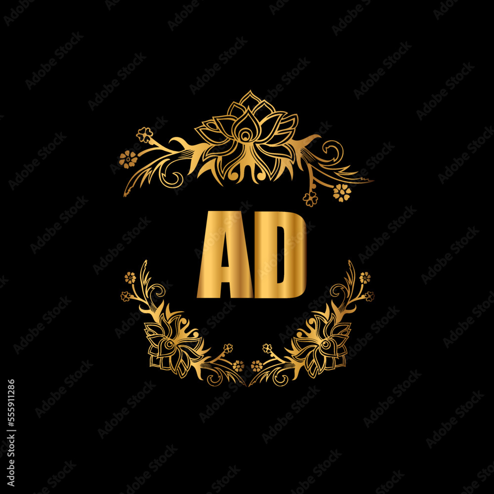 AD Luxury Letter Initial with Crown logo Vector, Great Luxury Logo ...