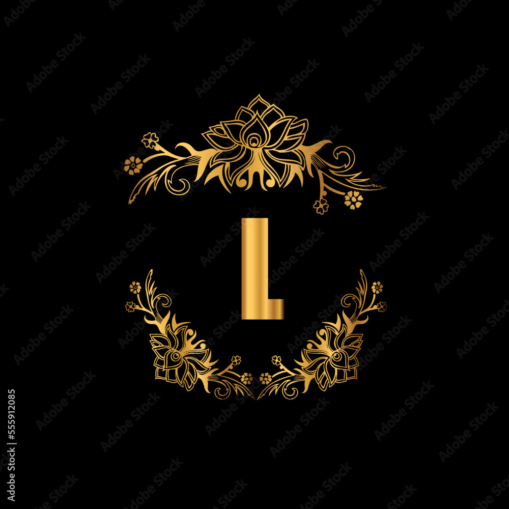 L Luxury Letter Initial with Crown logo Vector, Great Luxury Logo ...