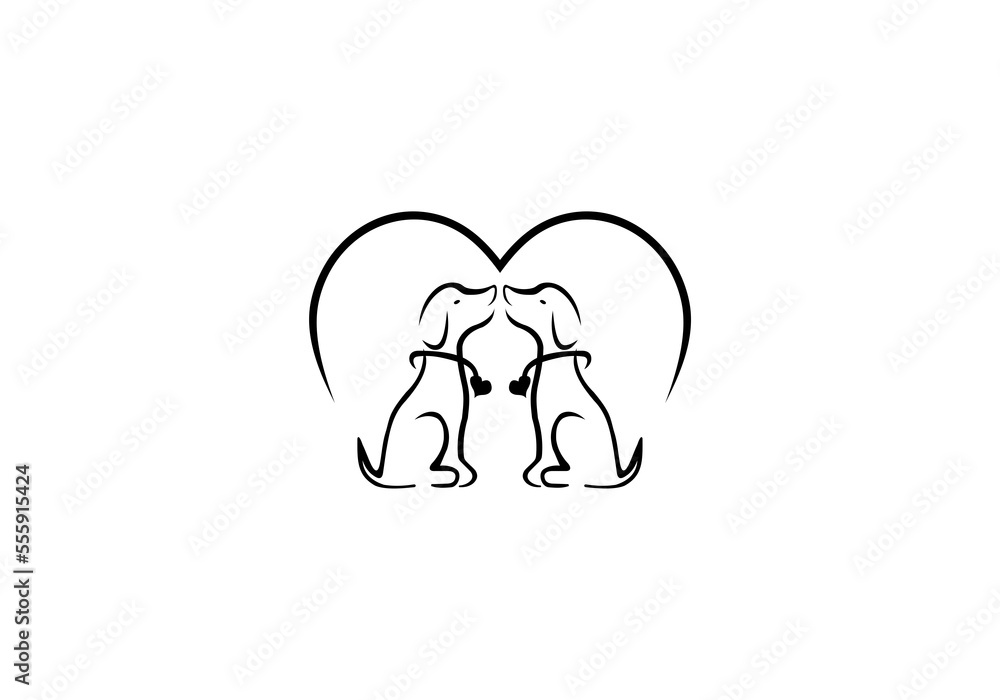 dog logo icon business logo background illustration Stock Illustration ...