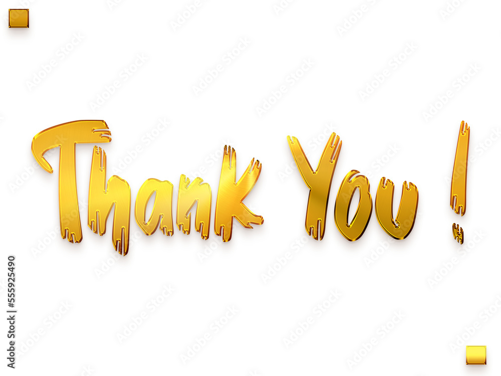 Thank You ! Transparent PNG Gold Text Grunge Calligraphy Stock ...
