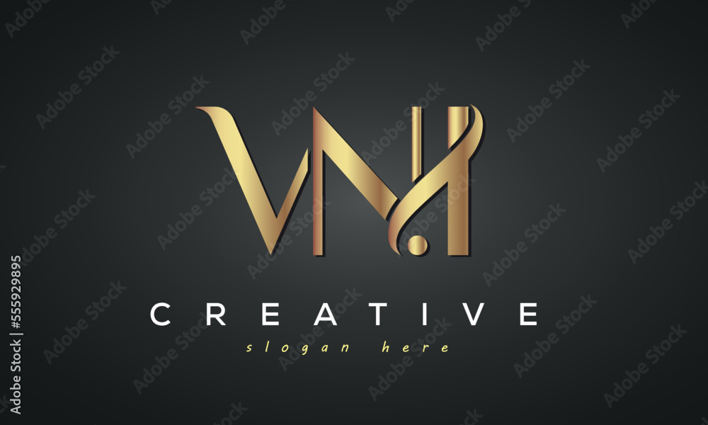 Vetor de VNI creative luxury logo design do Stock | Adobe Stock