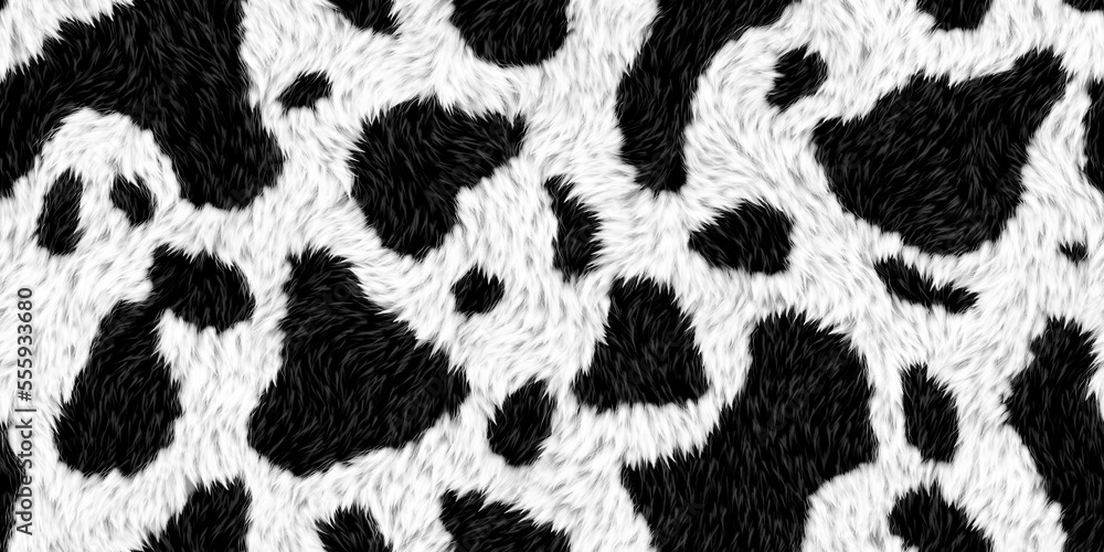 Seamless soft fluffy large mottled cow skin, dalmatian or calico cat ...