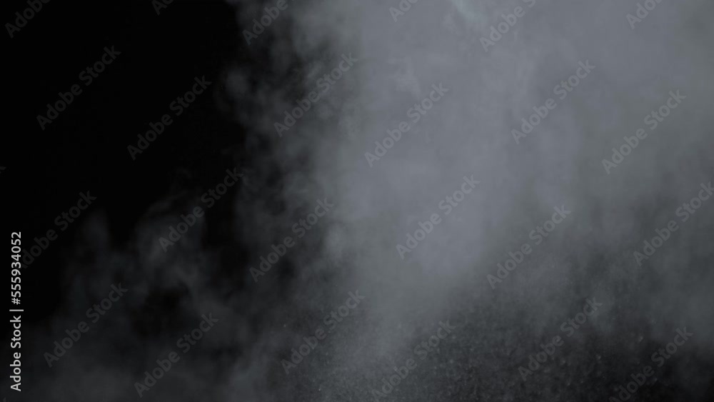 Abstract white smoke in slow motion. Smoke, Cloud of cold fog in light ...