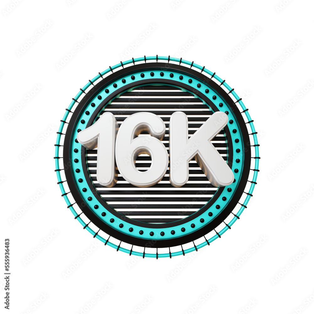 16k numeric with stage 3d Rendering Stock Illustration | Adobe Stock