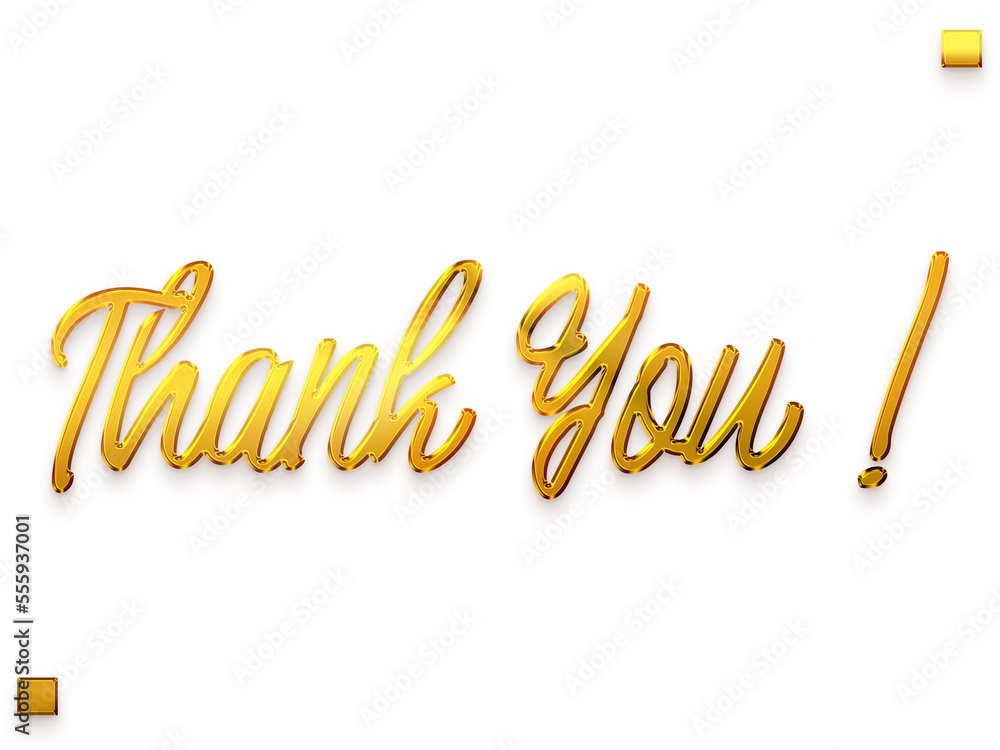 Thank You ! Transparent PNG Gold Text Calligraphy Stock Illustration ...