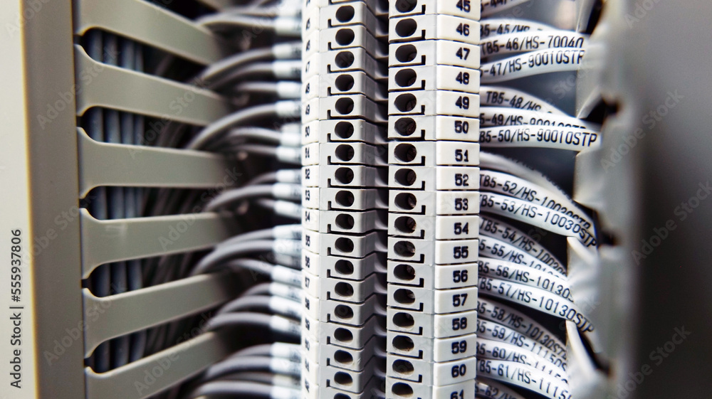 The interior of the electric controller is installed in a large ...