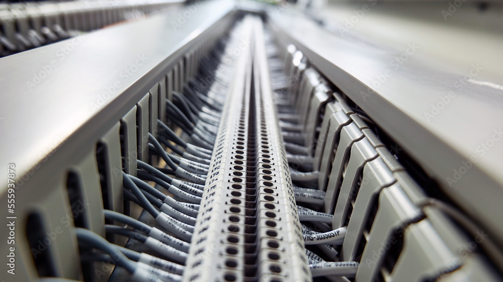 The interior of the electric controller is installed in a large ...