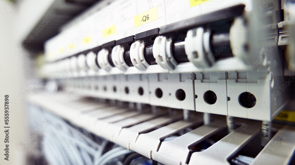 The interior of the electric controller is installed in a large ...