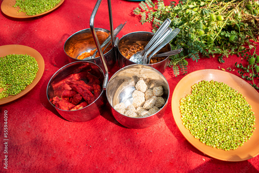 Huda Party at Mehar retreat , Maharashtra . Jawar Millets, Gram with ...