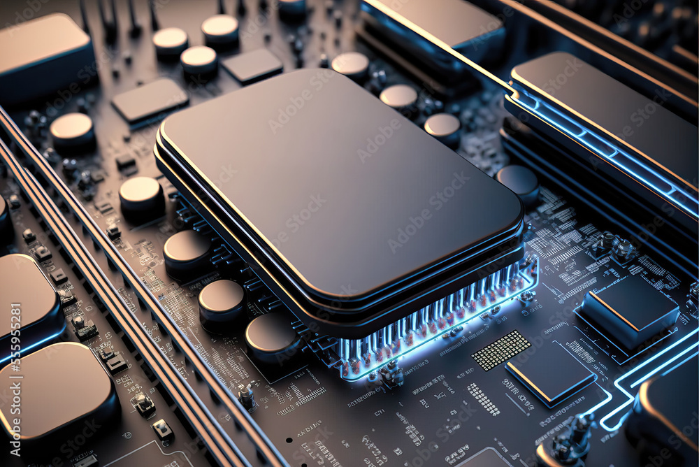 Computer 4.5 CPU Motherboard New Technologie Microcomputer Chip ...