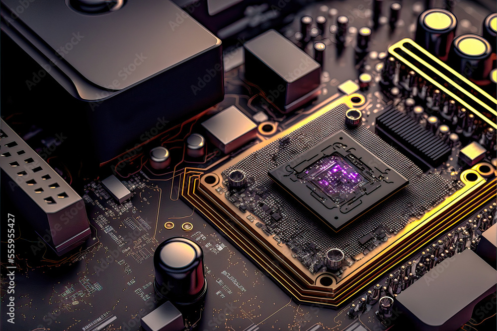 Computer 4.5 CPU Motherboard New Technologie Microcomputer Chip ...