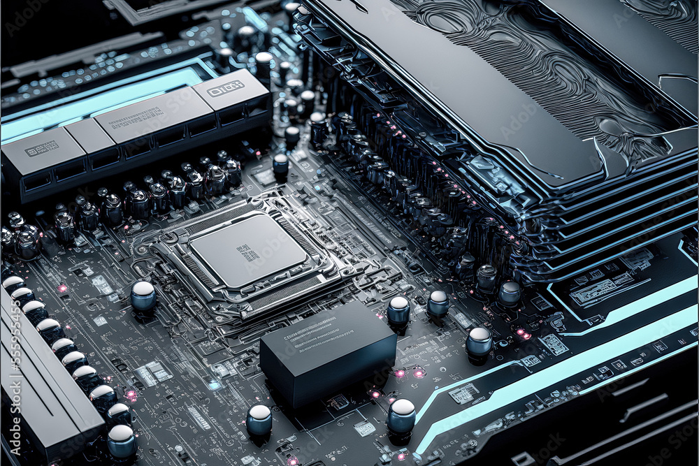 Computer 4.5 CPU Motherboard New Technologie Microcomputer Chip ...