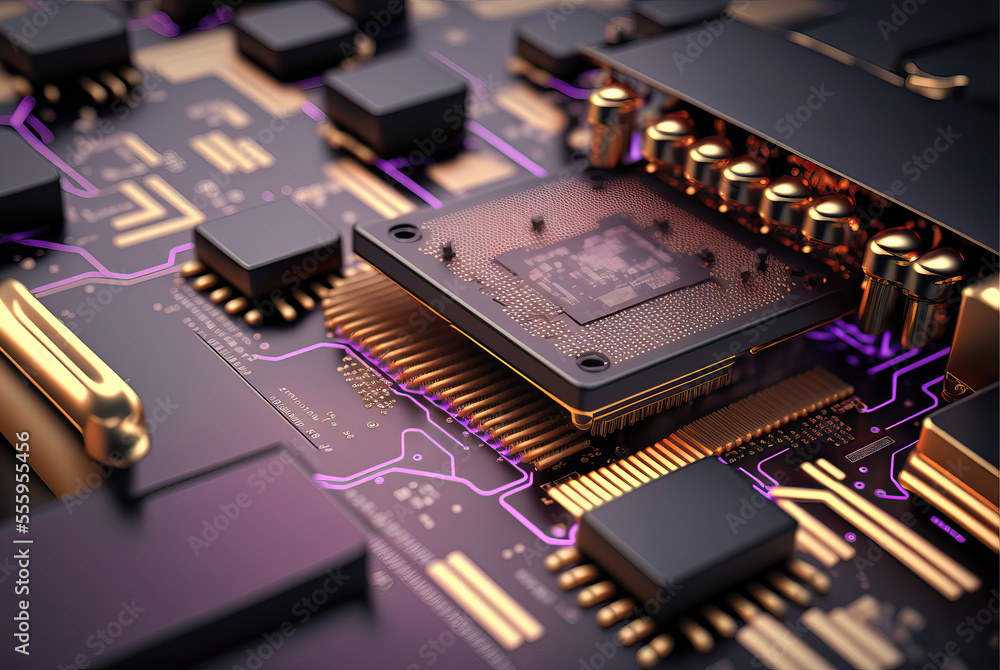 Computer 4.5 CPU Motherboard New Technologie Microcomputer Chip ...