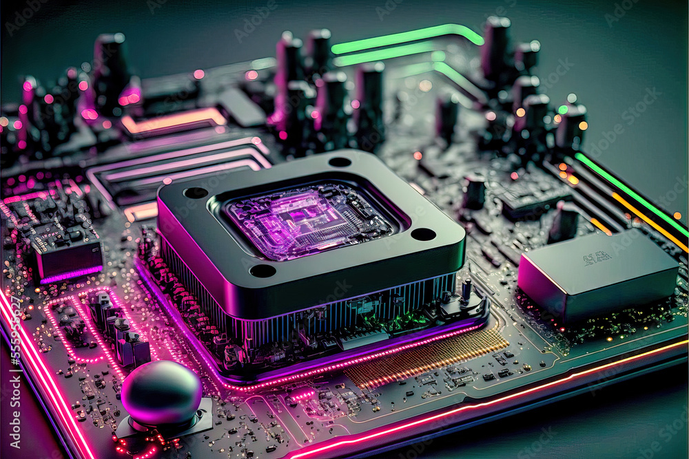 Computer 4.5 CPU Motherboard New Technologie Microcomputer Chip ...