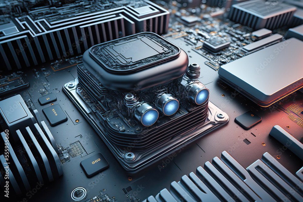 Computer 4.5 CPU Motherboard New Technologie Microcomputer Chip ...