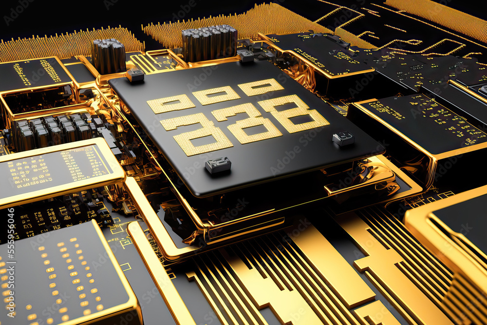 Computer 4.5 CPU Motherboard New Technologie Microcomputer Chip ...