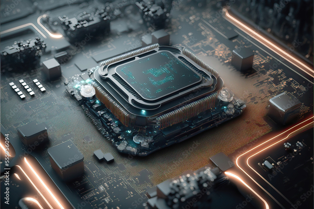 Computer 4.5 CPU Motherboard New Technologie Microcomputer Chip ...