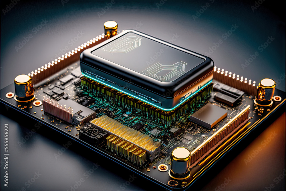 Computer 4.5 CPU Motherboard New Technologie Microcomputer Chip ...