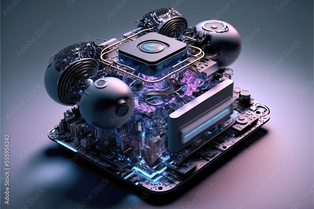 Computer 4.5 CPU Motherboard New Technologie Microcomputer Chip ...