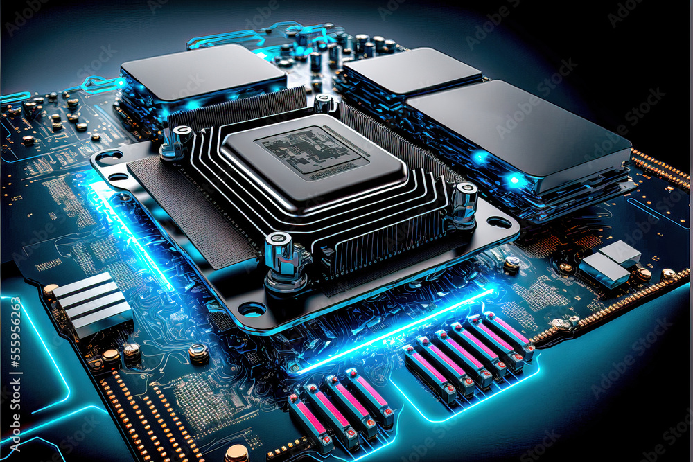 Computer 4.5 CPU Motherboard New Technologie Microcomputer Chip ...