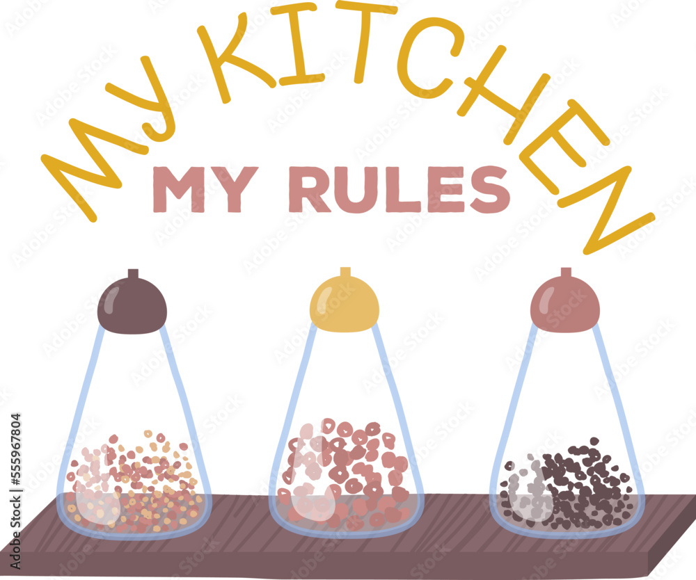 Kitchen decorative badge, lettering emblem vector illustration. Cooking ...