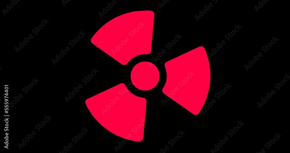 radiation warning sign. radiation warning sign on black. Radiation ...
