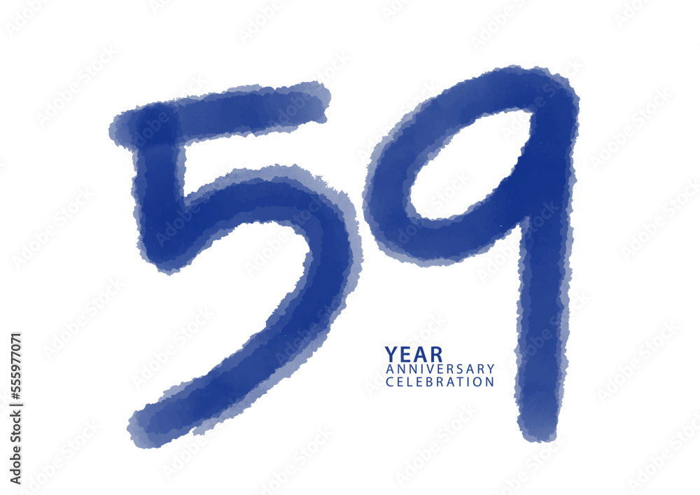 59 year anniversary celebration blue color logotype vector, 59 number ... 59 year anniversary celebration blue color logotype vector, 59 number ...