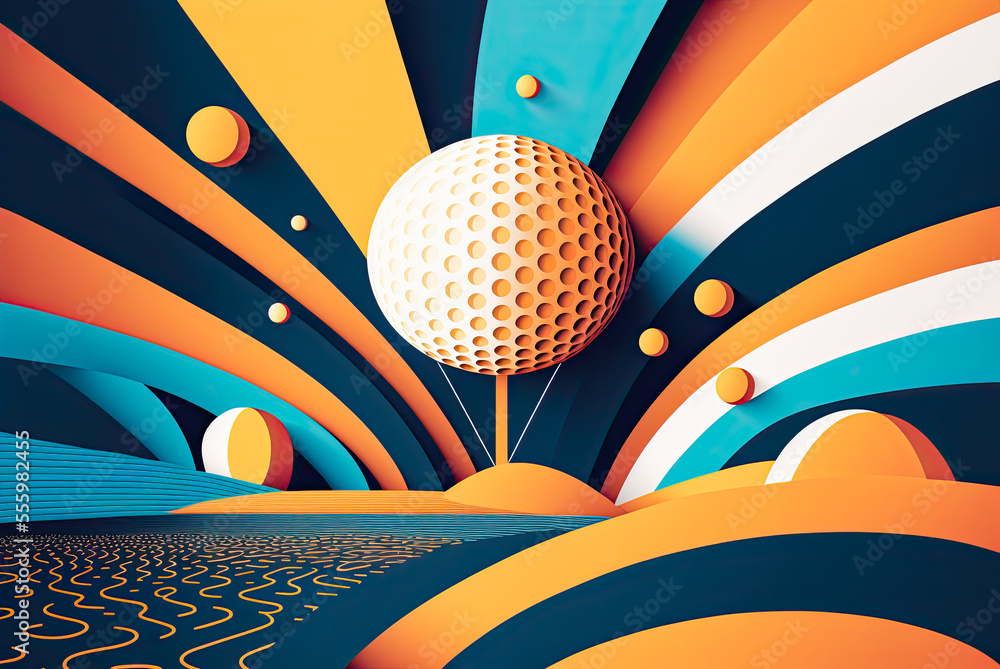 Golf design, background, graphic. Generative AI Stock Illustration ...