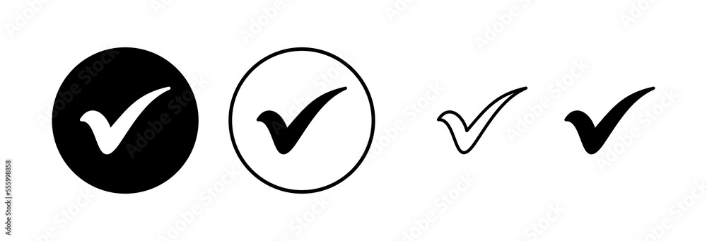 Check mark icon vector illustration. Tick mark sign and symbol Stock ...