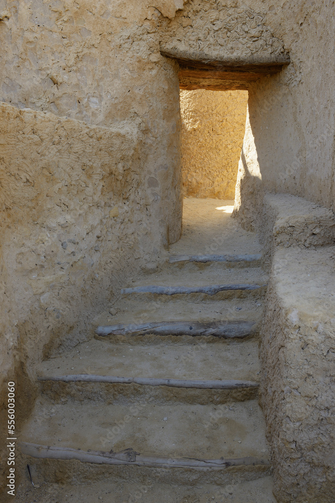 Stairs and Open Doorway, Fortress of Shali (Schali) Old Town of Siwa ...