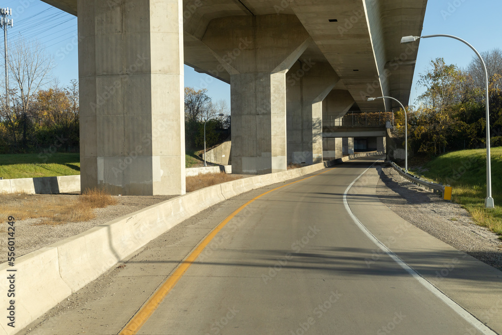 Highway road with bridges and infrastructure Stock Photo | Adobe Stock