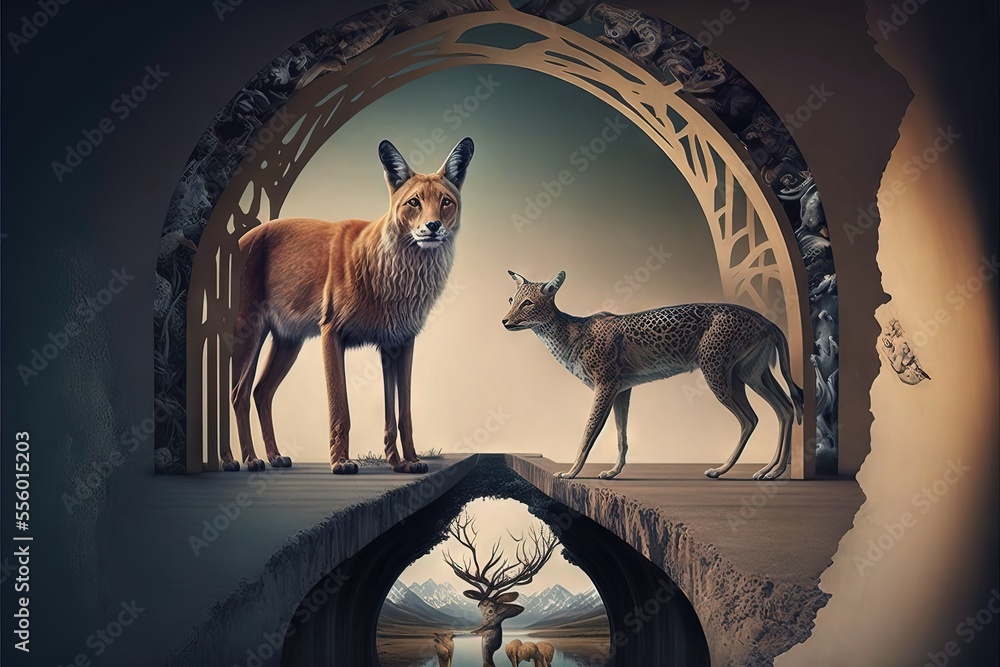 Vision of aInterdimensional Portal, With Different Creatures from ...