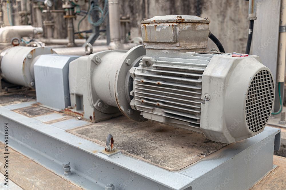 a centrifugal pump installed in an oil refinery or chemical facility ...