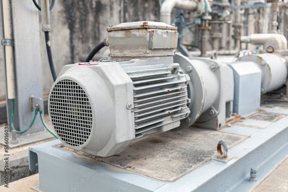 a centrifugal pump installed in an oil refinery or chemical facility ...