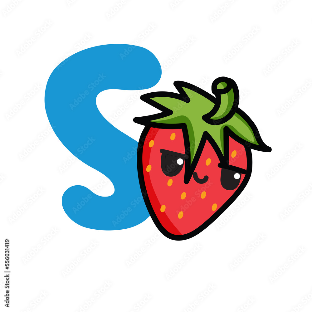 Fruit Alphabet Clip Art, Fruit A to Z Clipart, Cute a-z Clipart ,Clip ...