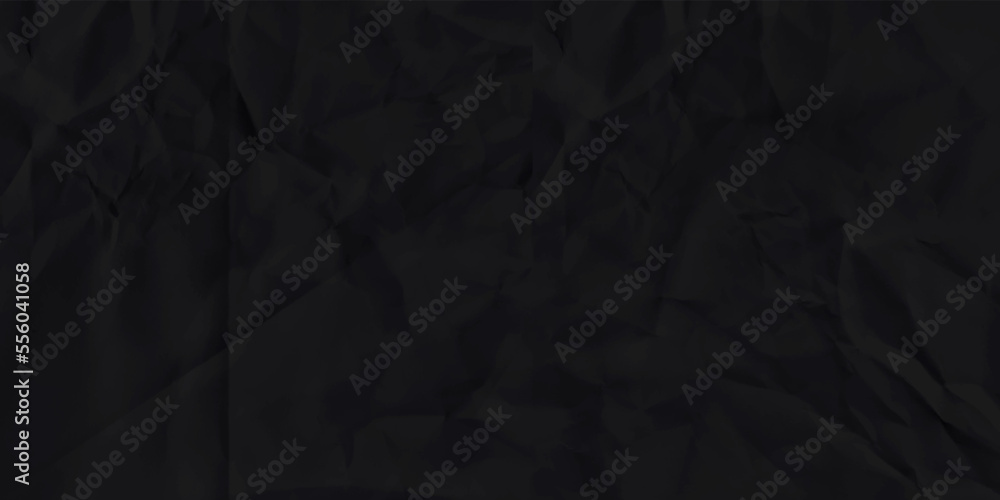 Crumpled black paper texture. Abstract dark background with wrinkled ...