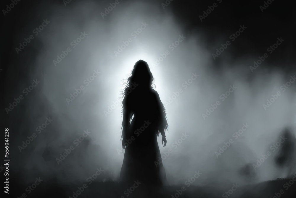 Creepy Girl Silhouette
