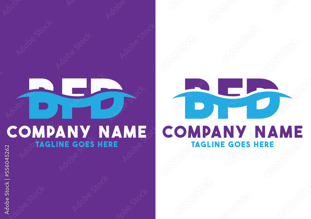 Letter BFD logo design template, BFD logo Stock Vector | Adobe Stock