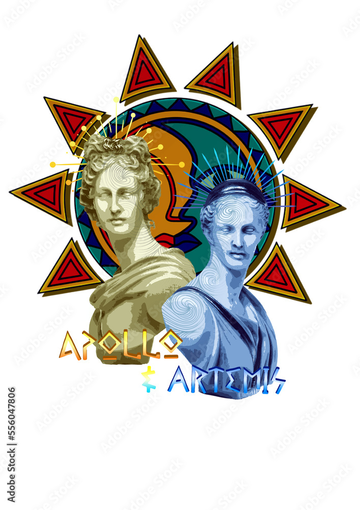 In Greek mythology, Apollo and Artemis were brother and sister, the twin children of Zeus and ...