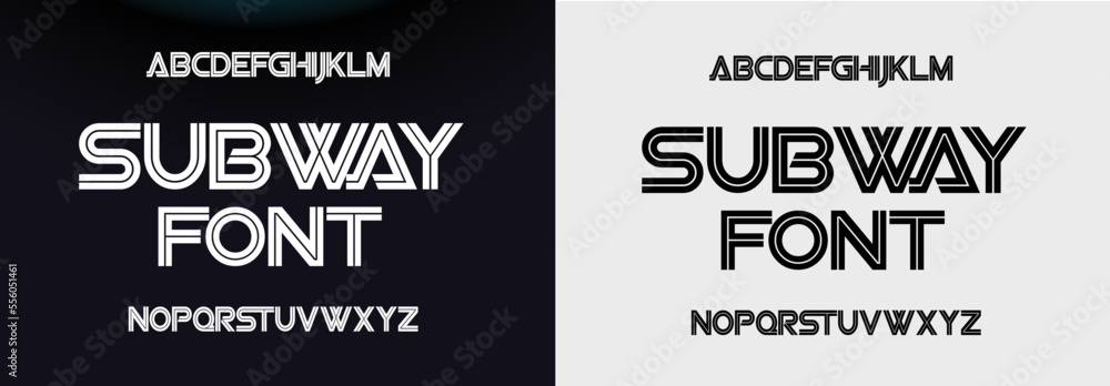 SUBWAY, Sport Modern Italic Alphabet Font. Typography urban style fonts ...