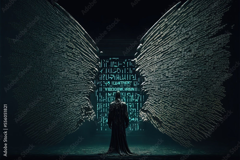 "Mysterious AI Generated Abstract Enigma Matrix Cyberpunk Sci-Fi ...