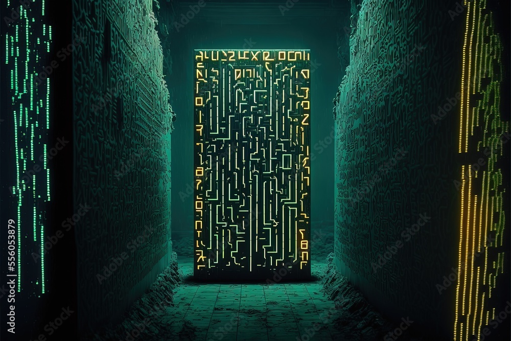 "Mysterious AI Generated Abstract Enigma Matrix Cyberpunk Sci-Fi ...