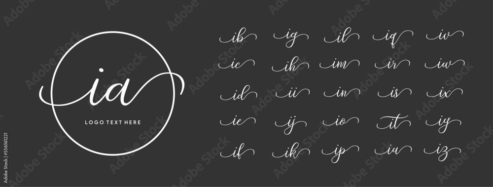 Calligraphy font with swirls. Cursive alphabet for logo design. Hand ...
