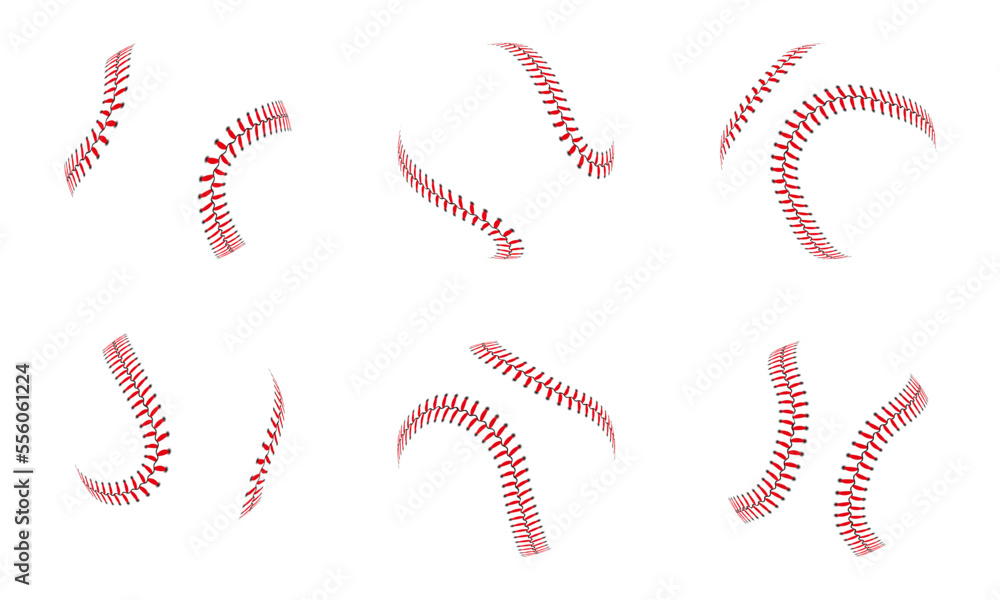 Baseball, softball lace in ball form. Softball seam. Graphic base logo ...