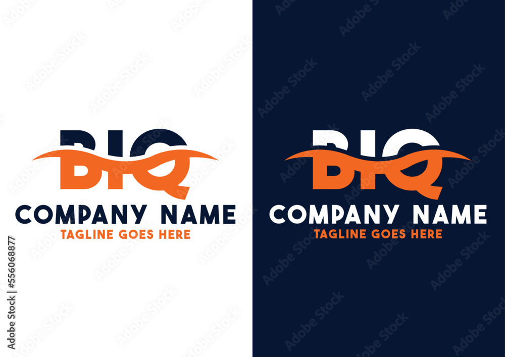 Letter BIQ logo design template, BIQ logo Stock Vector | Adobe Stock