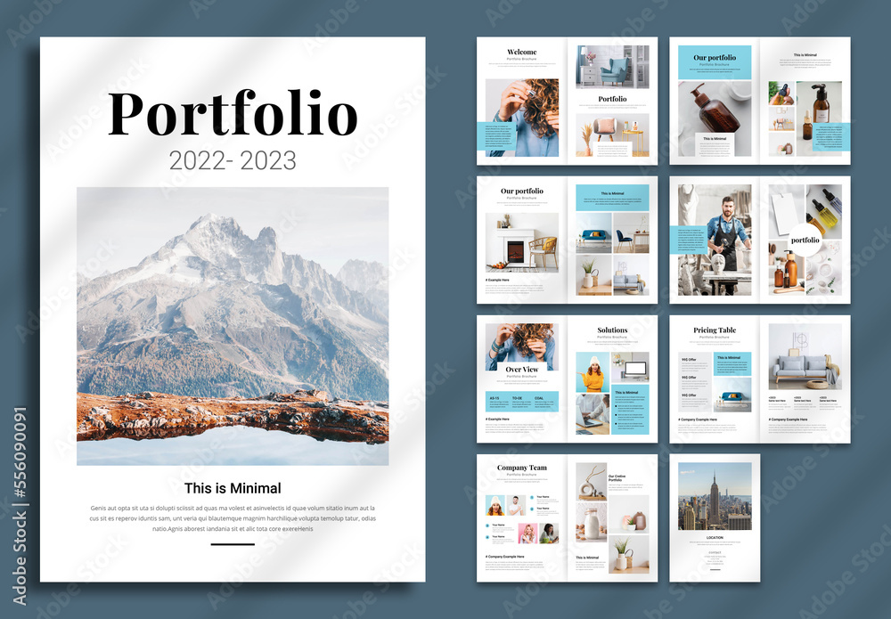 Minimals Portfolio Layout Stock Template | Adobe Stock