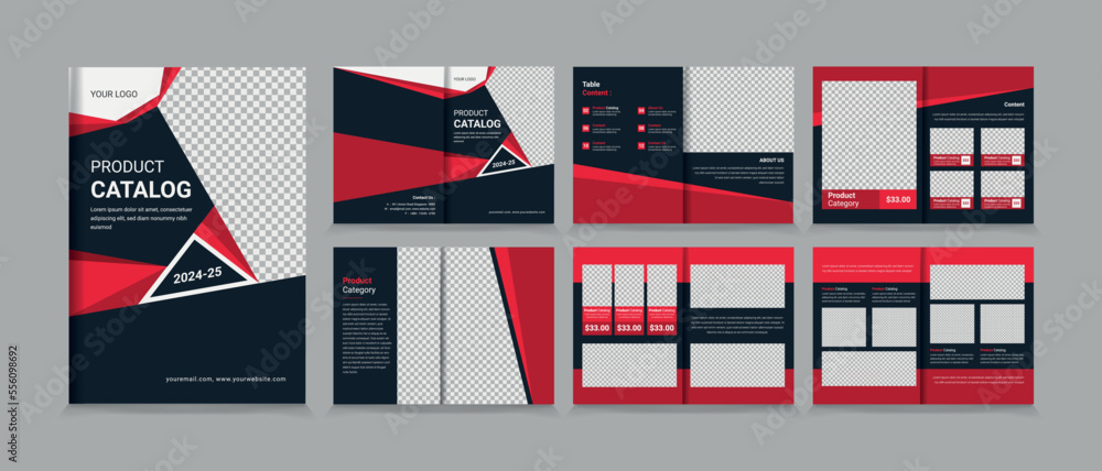 Product catalogue layout template, company booklet desigb, modern and ...