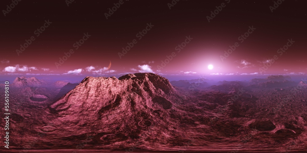 Photo & Art Print Mars, HDRI, environment map , Round panorama ...