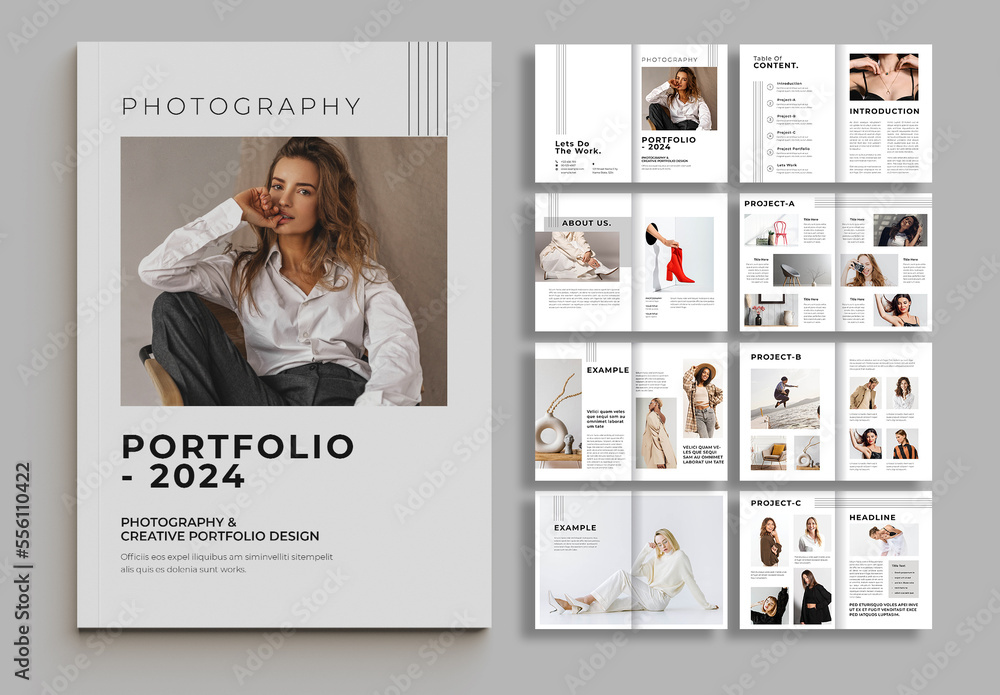 Photography Portfolio Layout Stock Template | Adobe Stock