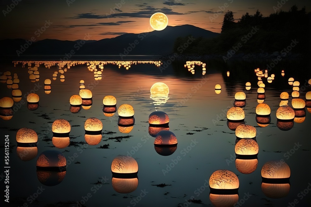Floating Lanterns During Japan's Obon Festival at Clifford Bloss blog